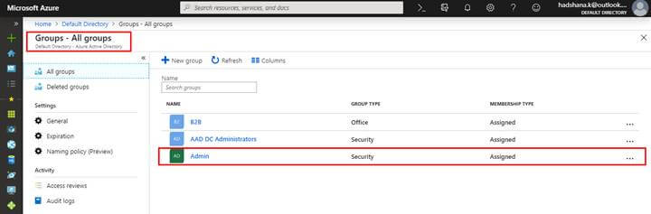 Azure Active Directory User/Group And Azure SQL Database